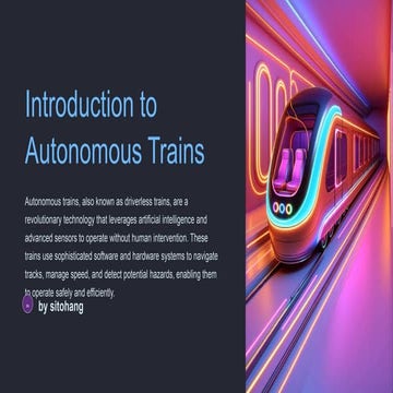 charting the development of the autonomous train | PPT