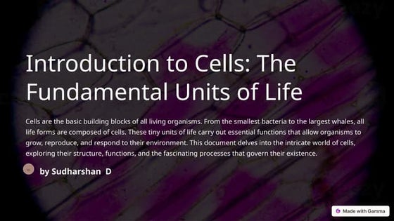 An Introduction Of Cell Biology | PPT