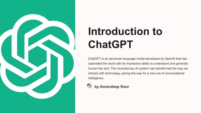 ChatGPT: A Revolutionary Chatbot.....pptx ChatGPT: A Revolutionary Chatbot.....pptx