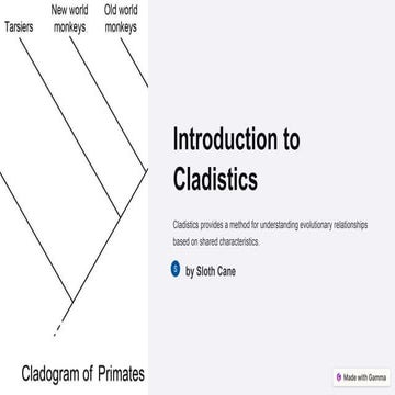 Introduction-to-Cladistics-systems-evolution | PPTX