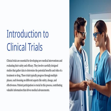 Clinical Trials Training | Sollers College | PPTX | Medical Health