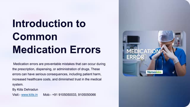 Medication error presentation | PPTX