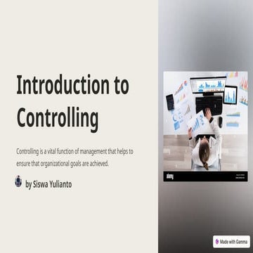 Pengertian tentang controling dalam manajemen | PPTX