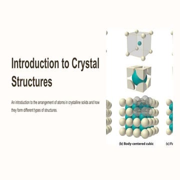 Introduction-to-Crystal-Structures for fy | PPT