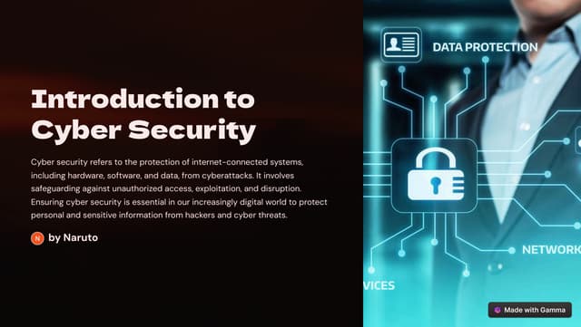 Introduction To Cyber Security Presentation Pdf Information And