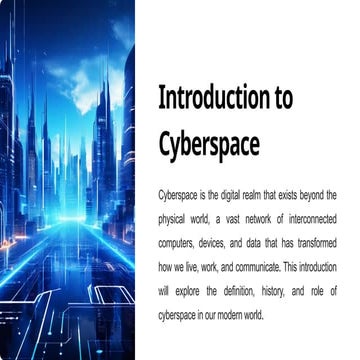 Introduction to Cyberspace of Cyber Security | PPTX