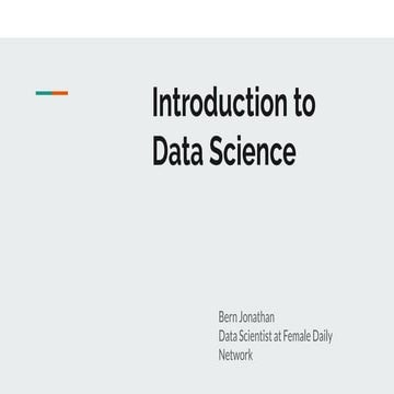 Introduction To Data Science Pdf