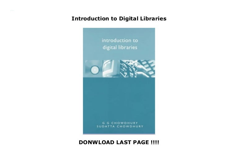 Introduction To Digital Libraries introduction-to-digital-libraries