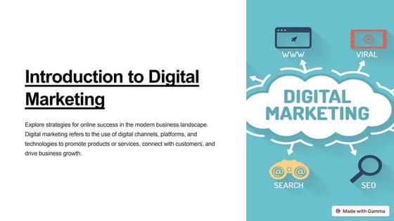 Digital Marketing Introduction And Conclusion Ppt