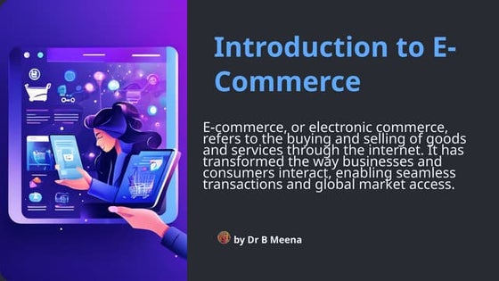 e commerce and e business, introduction.. | PPT