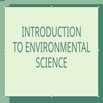 Introduction-to-environmental-science ppt | PPTX