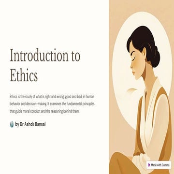 A ppt for MBA professional to get the knowledge about Ethics | PDF