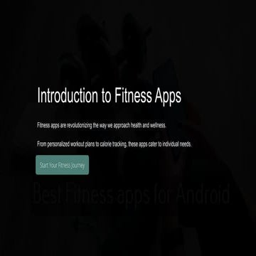Introduction to Fitness App | Colourmon Technologies | PPT