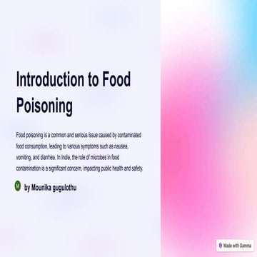 Introduction-to-Food-Poisoning and prevention methods in India | PPTX