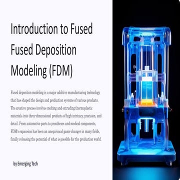 Implementations of Fused Deposition Modeling in real world | PPT
