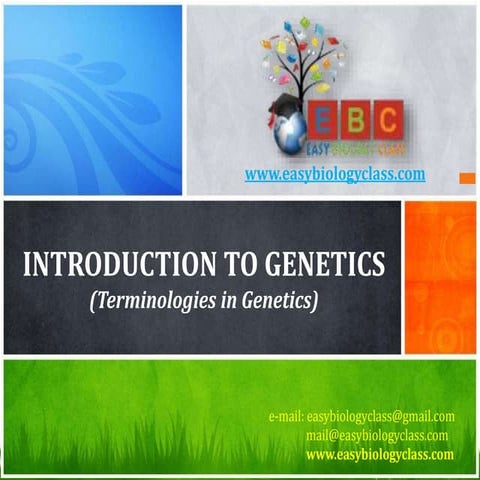 Introduction to-genetics-ppt-by-easybiologyclass | PPTX