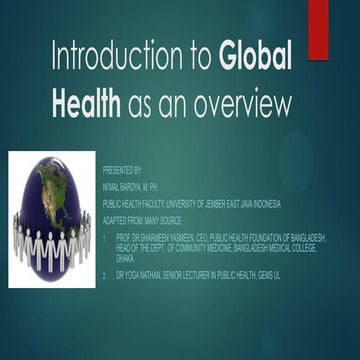 Introduction to Global Health as an overview | PDF