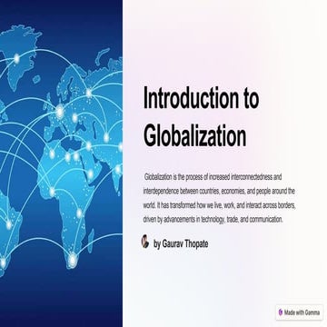 Introduction-to-Globalization in the world(1).pptx | Logistics and Transportation Industry ...