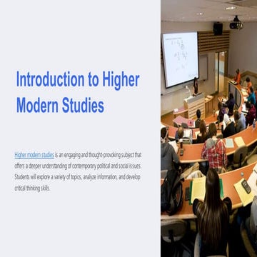 Higher Modern Studies Assignment Topicss | PPT