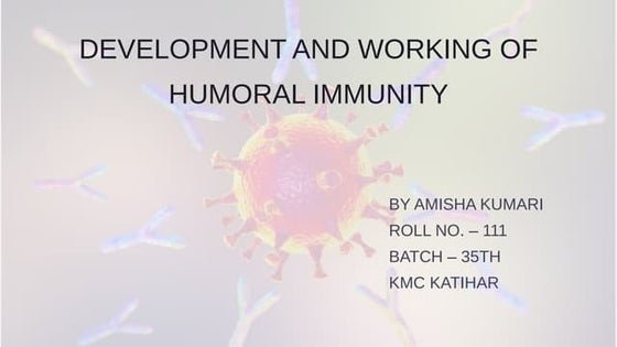 Humoral immunity | PPT