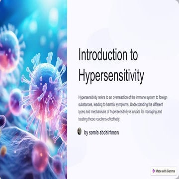 Introduction to Hypersensitivity types of hypersensitivity mechanisms ...