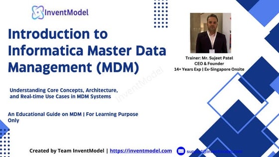 Informatica Cloud Data Quality (CDQ) Full Course Overview by ...