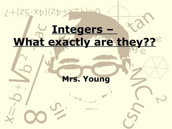 Introduction to integers | PPT