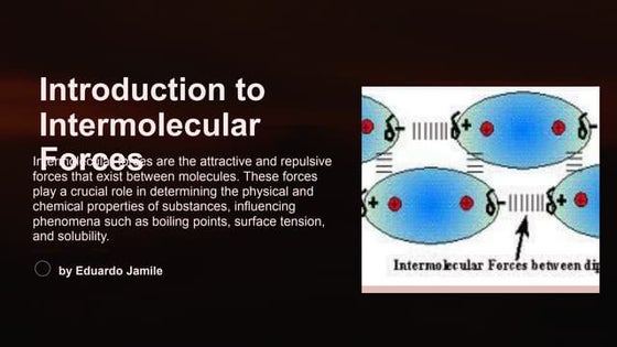 INTERMOLECULAR FORCES | PPTX