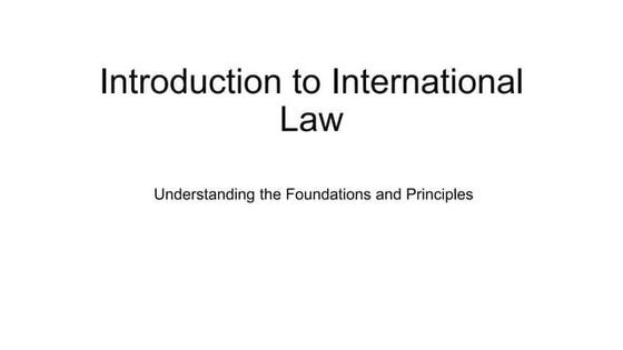 International law-int | PPT