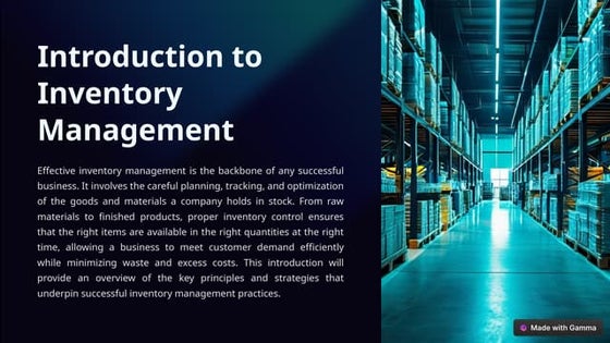 Streamlining Operations: The Essentials of Inventory Management | PPT
