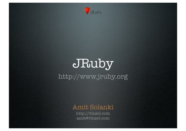 Introduction To Jruby Pdf Programming Languages Computing