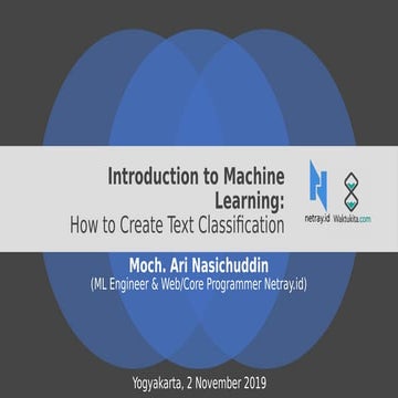 Introduction to Machine Learning: How to Create Text Classification | PDF