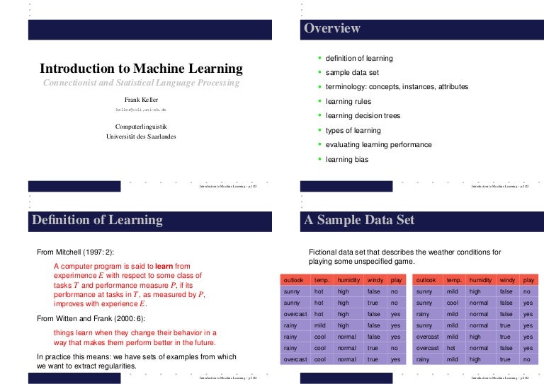 Introduction to Machine Learning