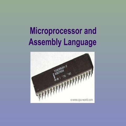 Introduction To Microprocessors Ppt