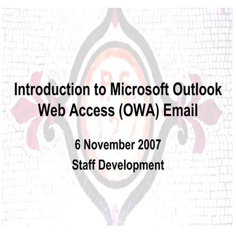 Introduction To Microsoft Outlook Web Access Owa Ppt