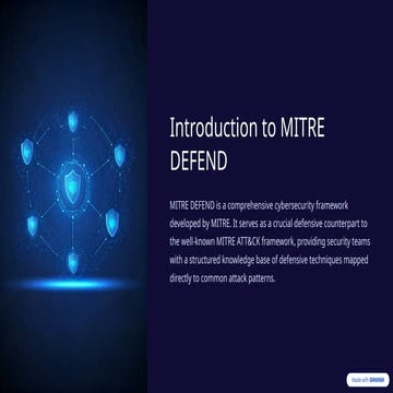 Cyber securityIntroduction-to-MITRE-DEFEND.pptx