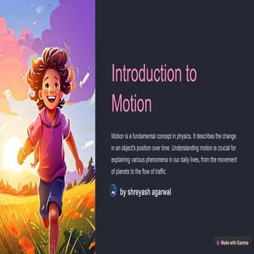 Introduction-to-Motion.pptx mdsfdghdfshgdgs | PPTX | Physics | Science