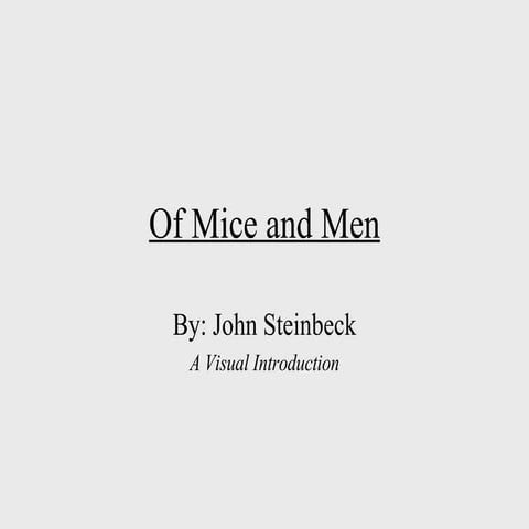 Introduction to Of Mice and Men | PPT
