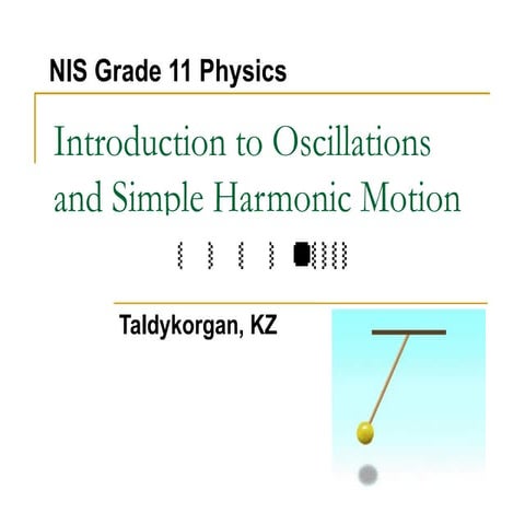 Comprehensive Introduction to Oscillations and Simple Harmonic Motion ...