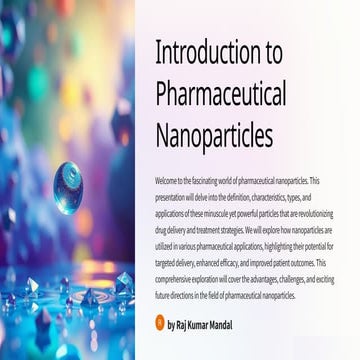 Introduction to Pharmaceutical Nanoparticle on Slideshare by Raj Kumar ...