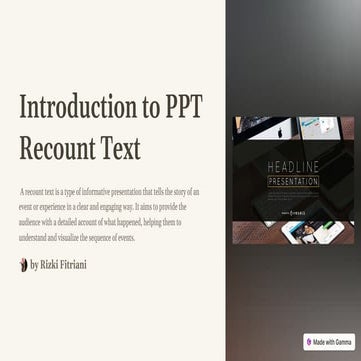 Introduction-to-PPT-Recount-Text.pdfkiki | PPT