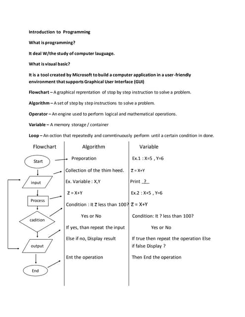 Introduction to programming | PDF