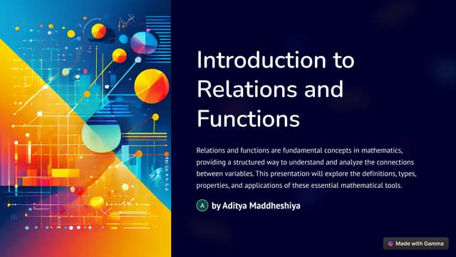 Introduction To Relations And Functions Pdf