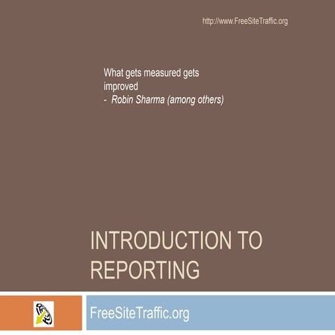 Introduction to-reporting | PPTX