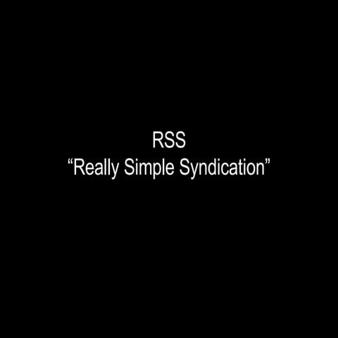 Introduction to RSS | PPT