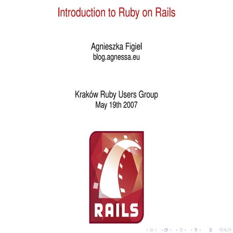 Introduction To Ruby On Rails Ppt 