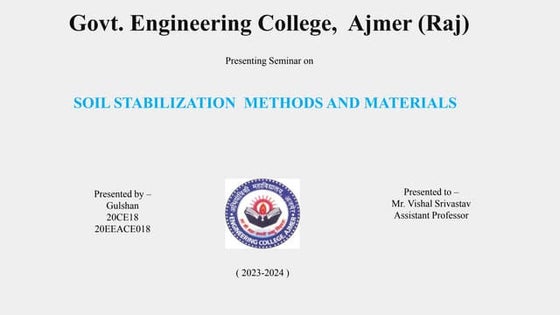 Soil Stabilization Guide | PPT