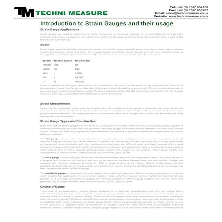 Introduction to-strain-gauges-and-their-usage | PDF