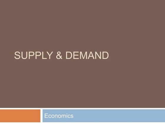 Application of Demand and Supply | PPTX