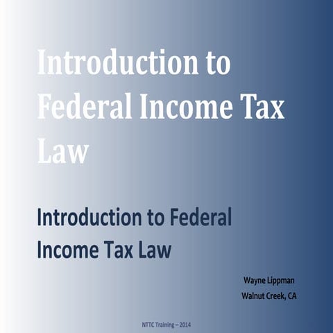 Introduction to tax law | PPT